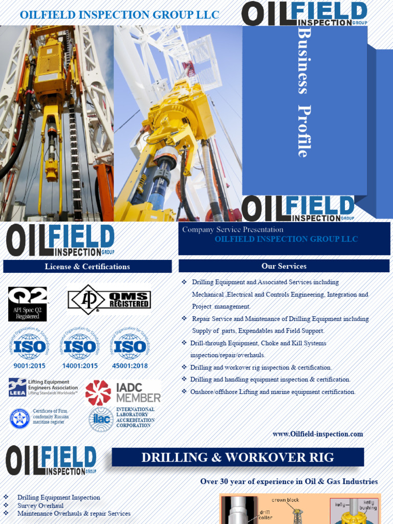 Oilfield Inspection Group Business Profile Oilfield Inspection Group ...
