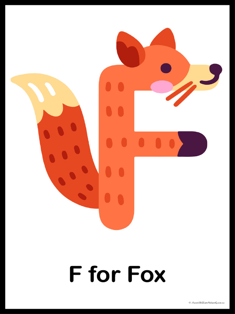 Animal Letter Posters Fox | PDF