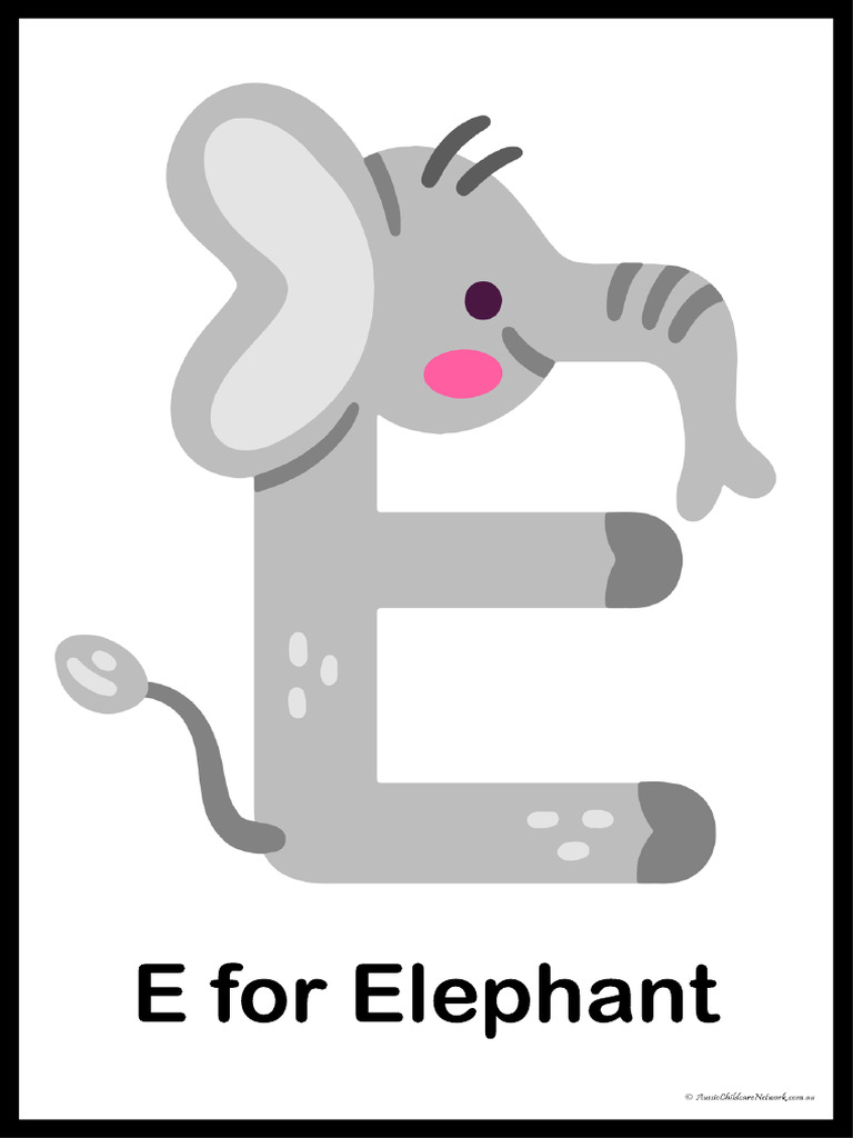 Animal Letter Posters Elephant | PDF