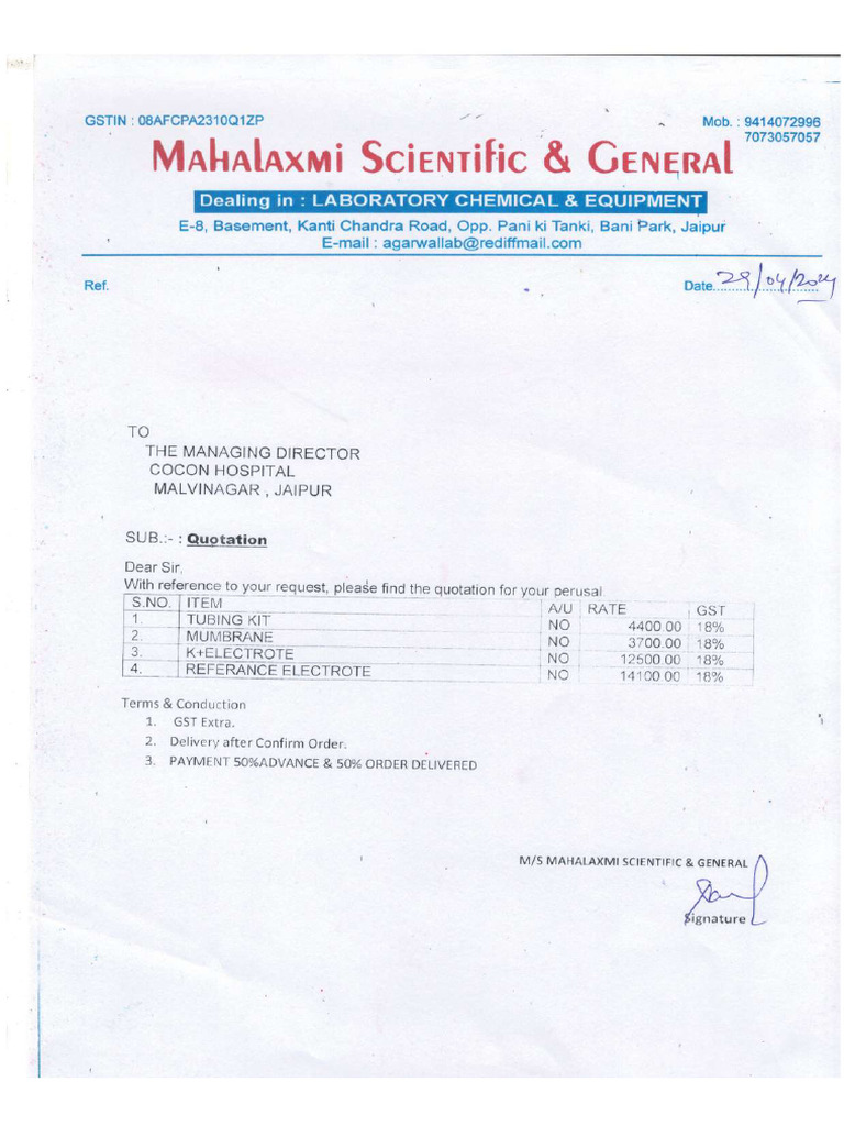 Electrolyte PM Kit | PDF