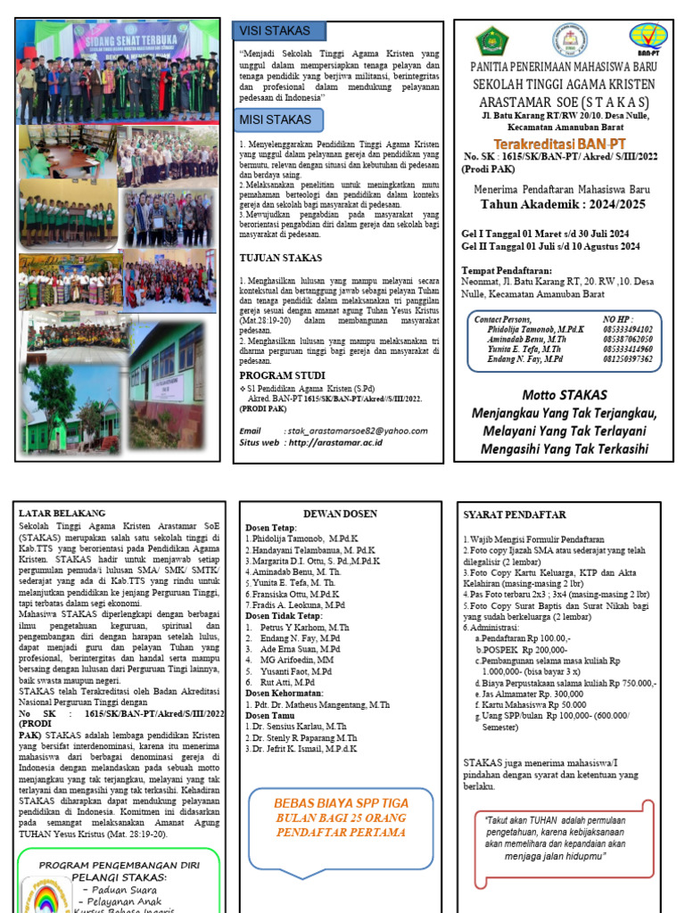 Brousur Terbaru 2024.2025 | PDF | Agama & Spiritualitas