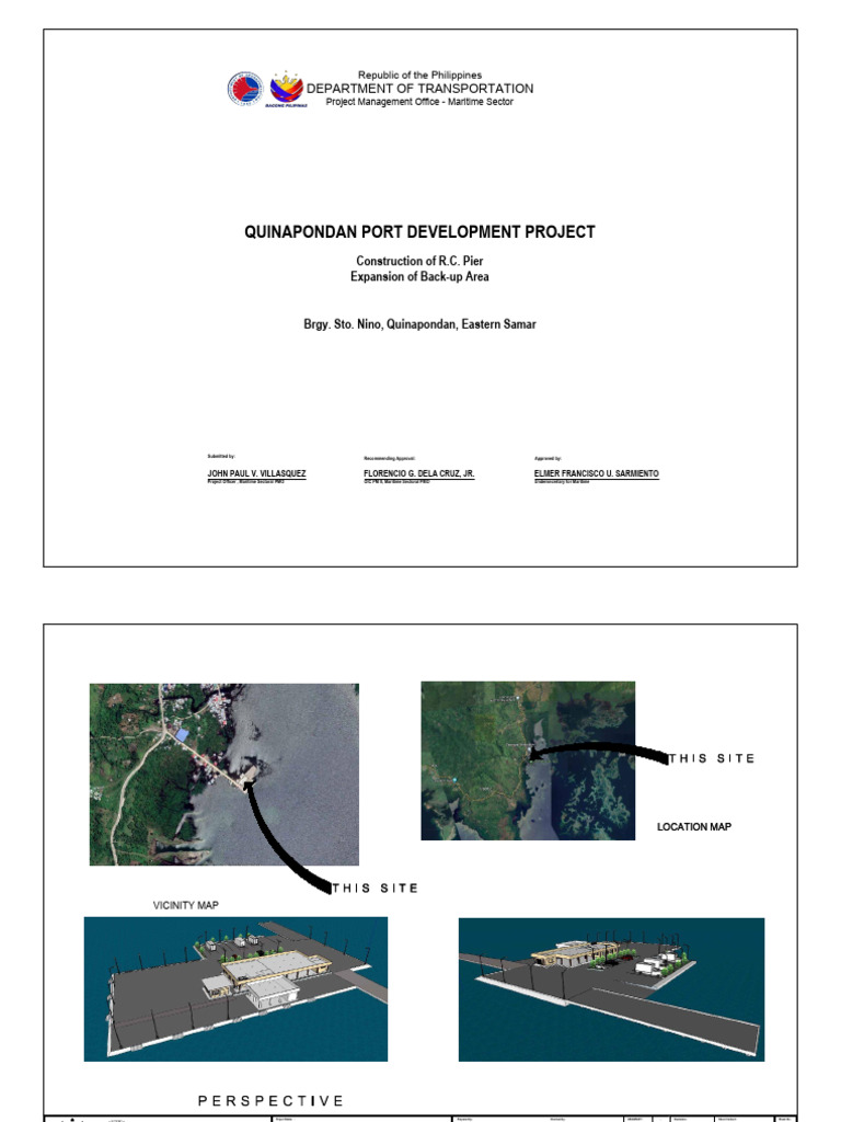 Plans and Drawings-Quinapondan Port | PDF | Philippines | Transport