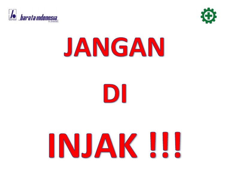 Sign Jangan Di Injak | PDF