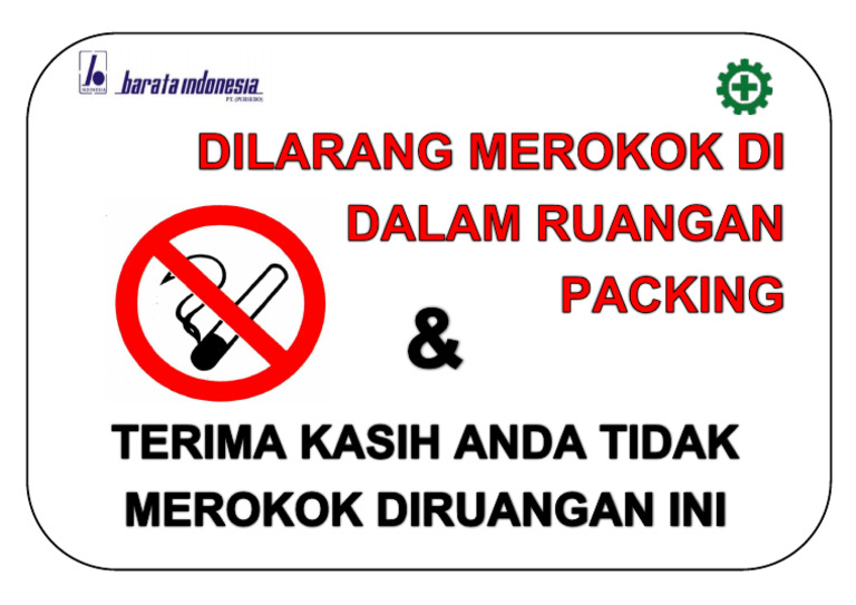 SIGN Dilarang Merokok Didalam Ruangan | PDF