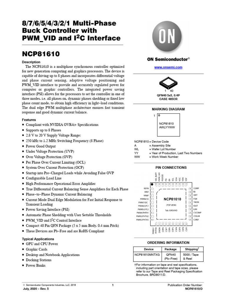 NCP 81610 | PDF | Amplifier | Computer Science