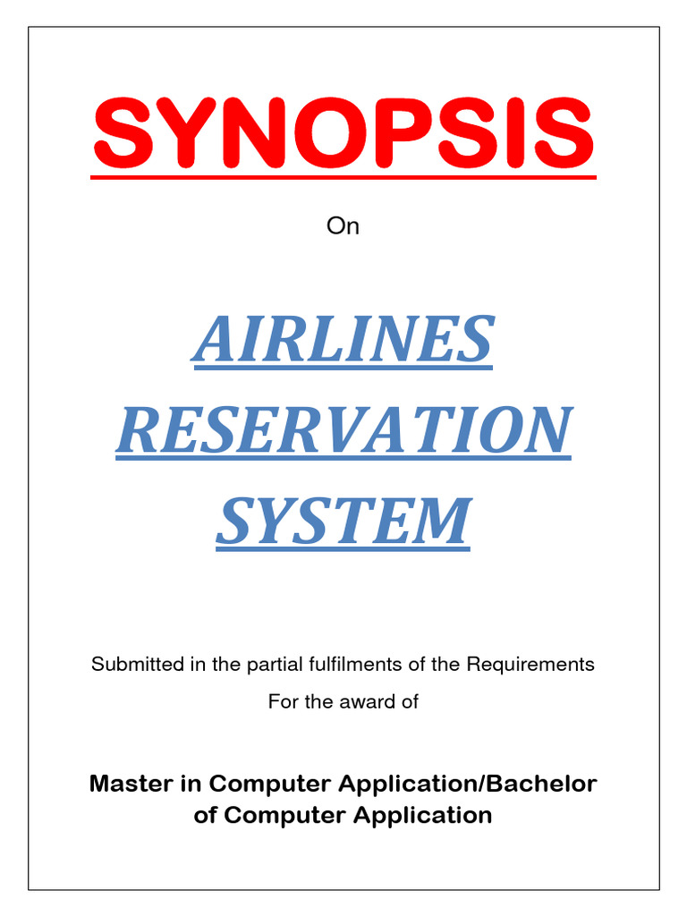18 - Airlines Reservation System-Synopsis | PDF | C Sharp (Programming ...
