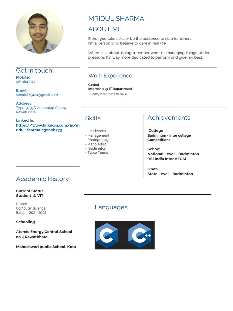 Mridul Resume | PDF