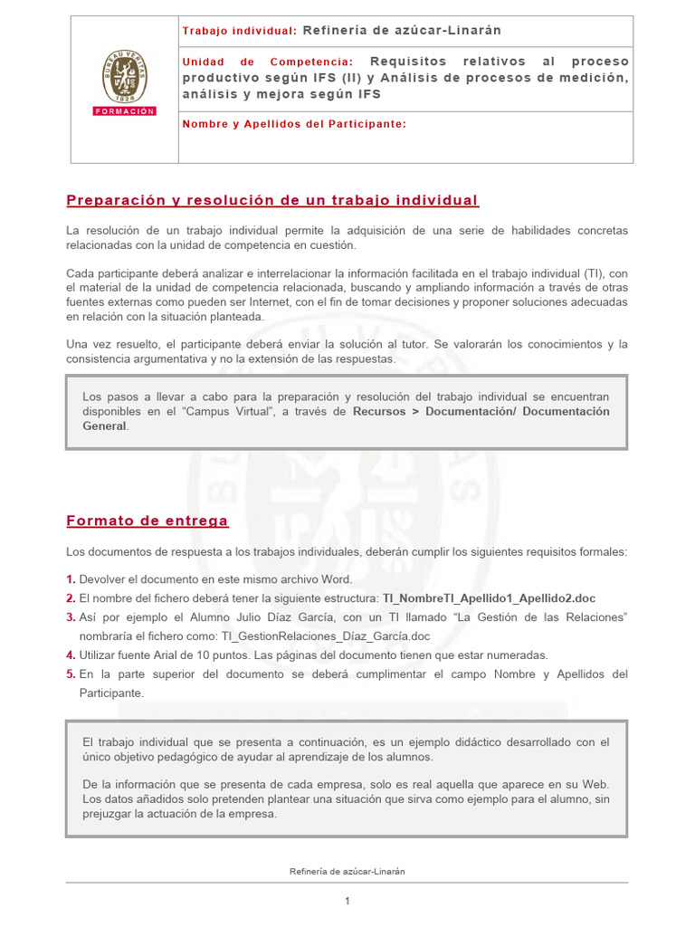 Auditoría IFS en Refinería de Azúcar | PDF | Contralor | Archivo de ...