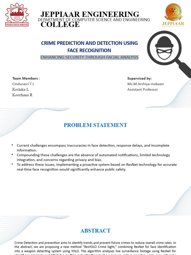 Crime Detection with Face Recognition System | PDF | Deep Learning ...