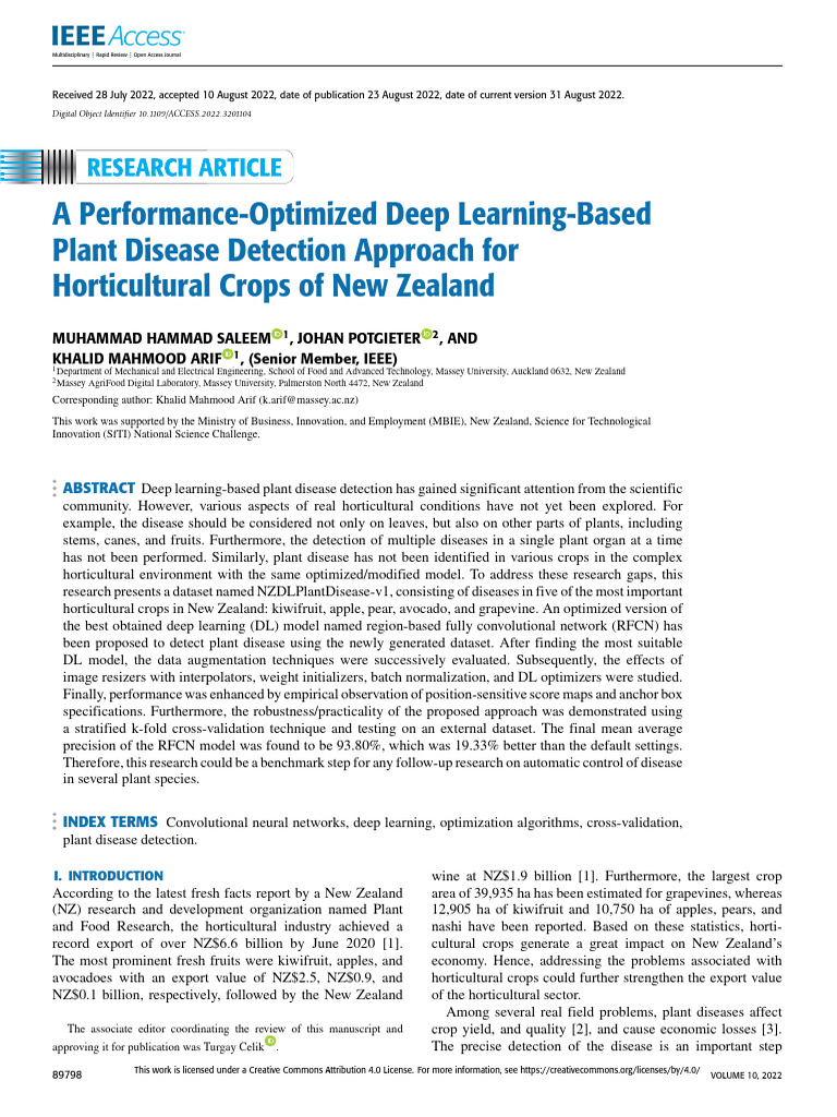 A Performance-Optimized Deep Learning-Based Plant Disease Detection ... A Performance-Optimized Deep Learning-Based Plant Disease Detection ...