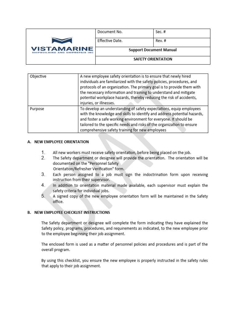 Safety Orientation | PDF | Occupational Safety And Health | Employment