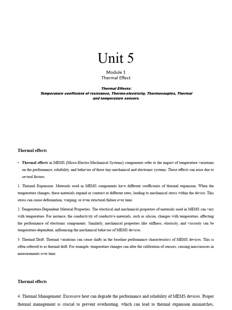 Unit 5 Module 1 | PDF | Resonance | Thermocouple