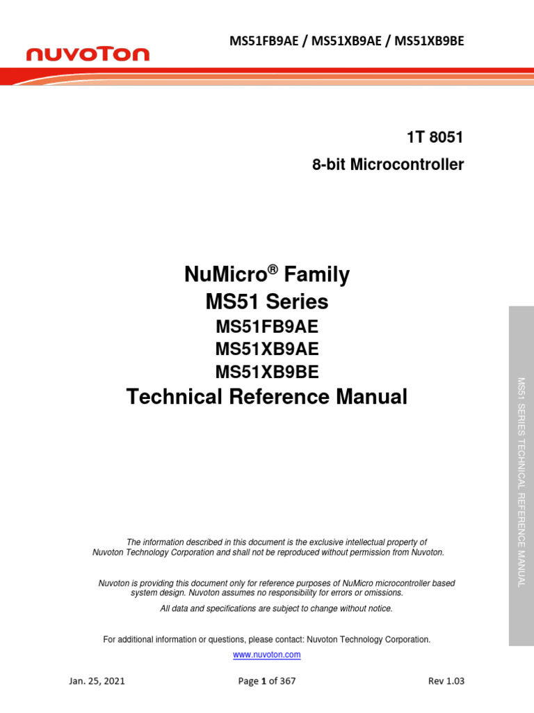 MS51FB9AE-Rev1 03 | PDF | Electronics | Computer Science