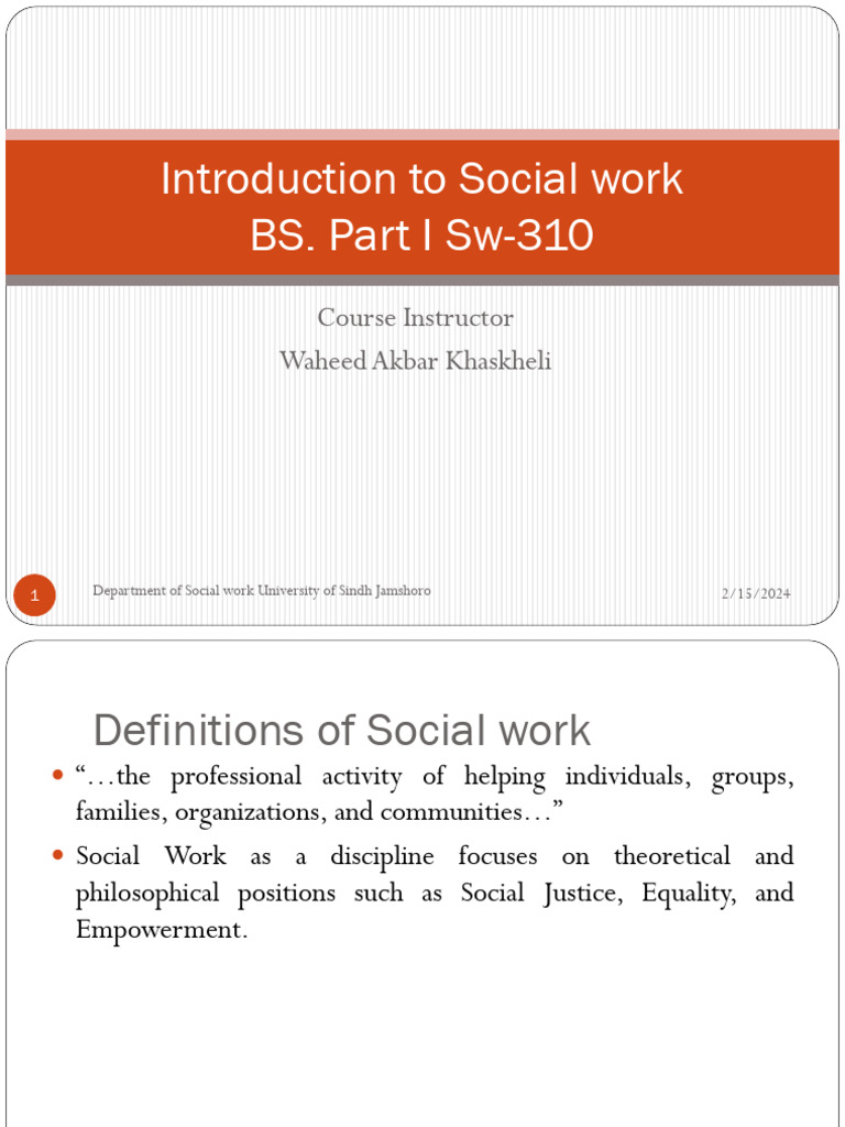 Introduction To Social Work 106 | PDF | Social Work | Empowerment