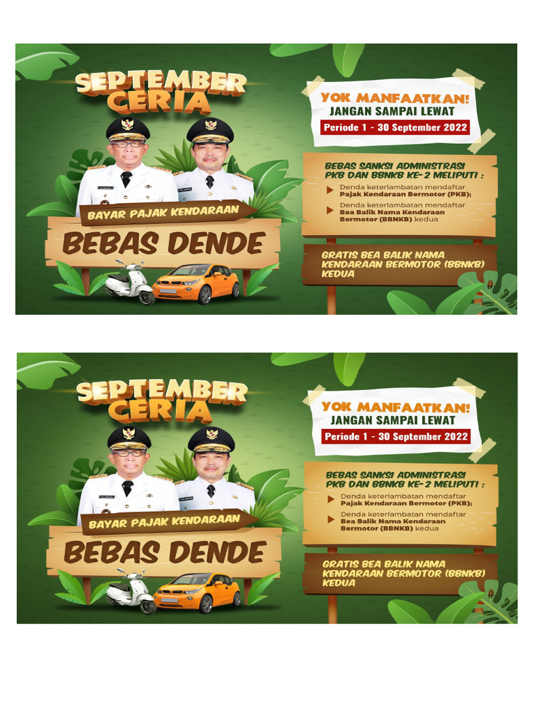 Brosur Bebas Denda Sept | PDF