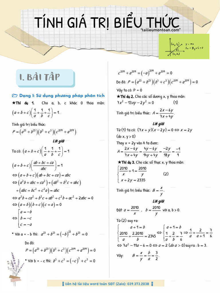 Tinh Gia Tri Bieu Thuc | PDF