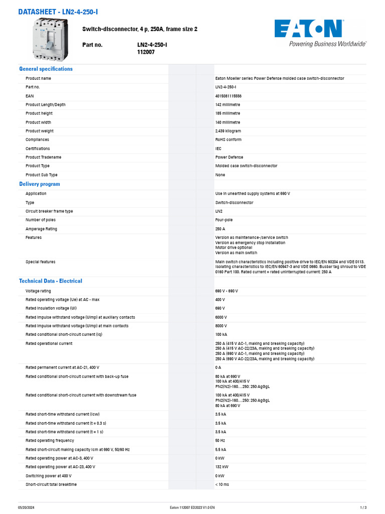 Eat 112007 | PDF | Fuse (Electrical) | Switch