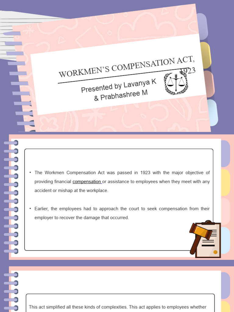 Workmen's Compensation Act, 1923 | PDF | Employment | Workers' Compensation