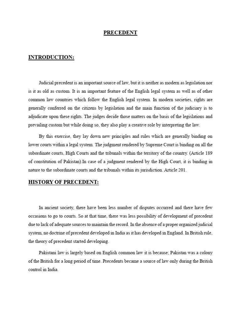 Precedent Assignment 1 | PDF | Precedent | Obiter Dictum