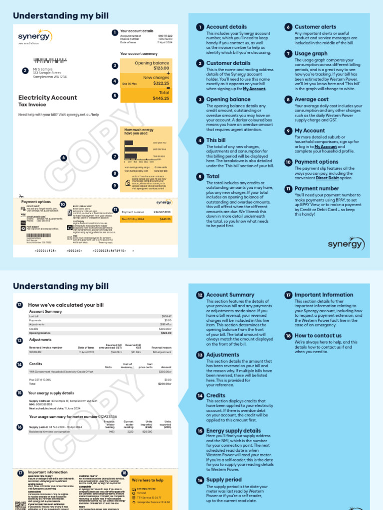 SYN0617 Bill Explainer RESI A1-2 | PDF | Credit Card | Payments