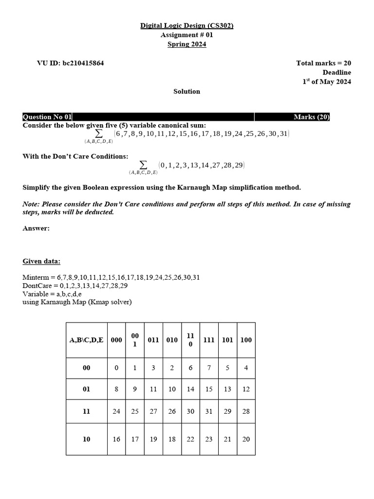 cs302 Assignment 1 Spring 2024 | PDF | Computer Programming | Applied Mathematics