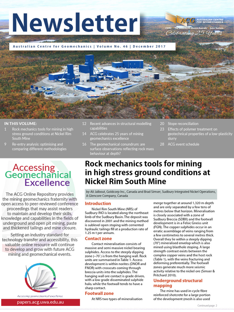 ACG Newsletter 46 Web | PDF | Fault (Geology) | Mining