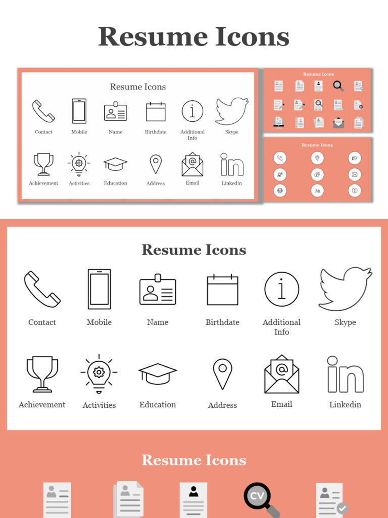 SlideEgg-64294-Resume Icons | PDF | Icon (Computing) | Microsoft Power ...