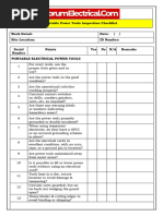 Hand Tool Inspection Checklist | PDF