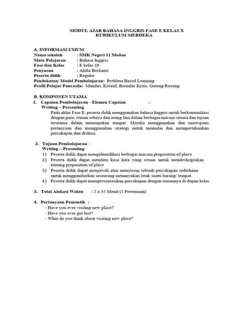 Lesson Plan ESP | PDF