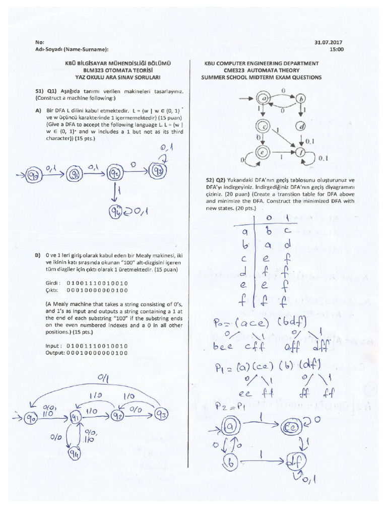 Otomata-2017 Automata Theory Midterm Summer School | PDF