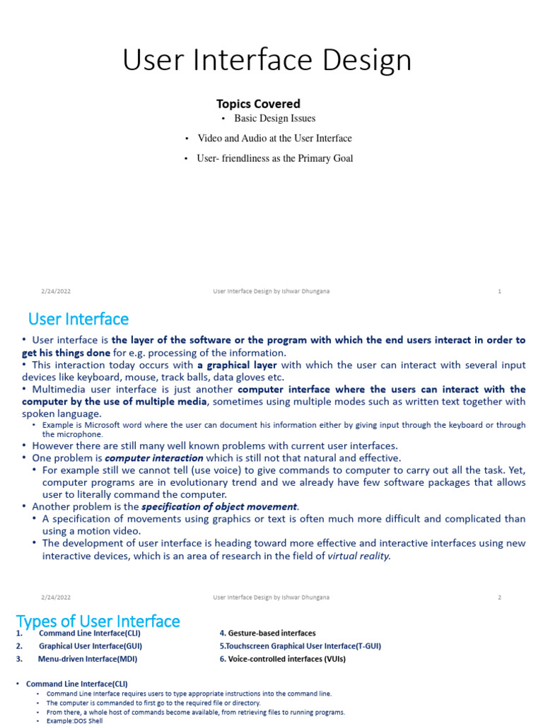 CH - 6 User Interface Design | PDF | Graphical User Interfaces | Human–Computer Interaction