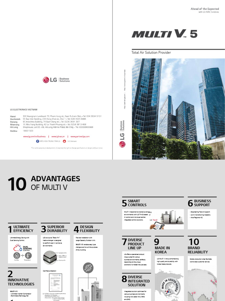 LG Multi V 5 Installation Overview | PDF | Energy Conservation | Air ...