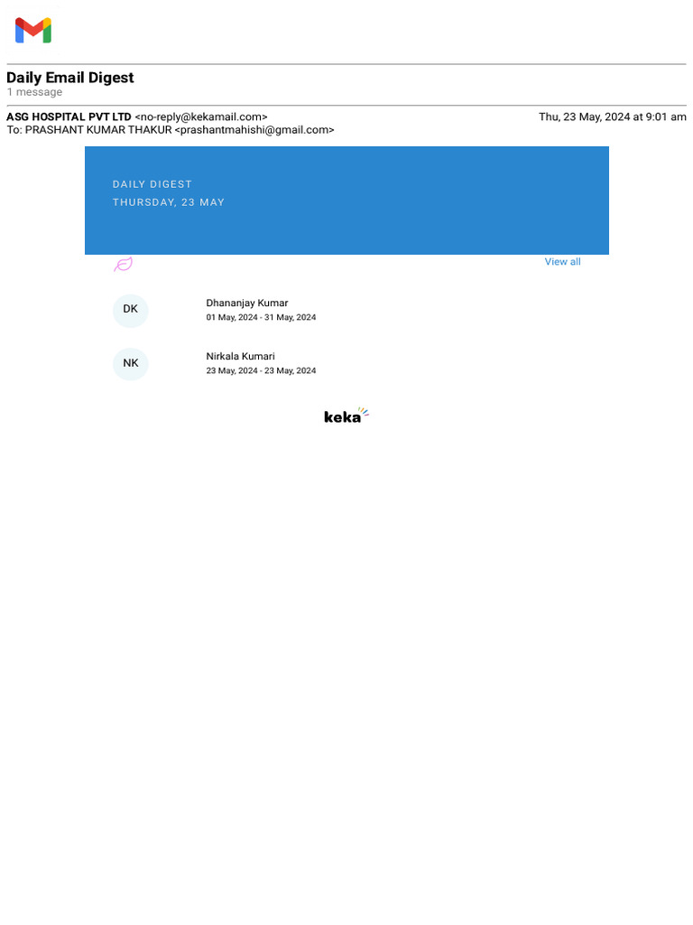 Gmail - Daily Email Digest | PDF