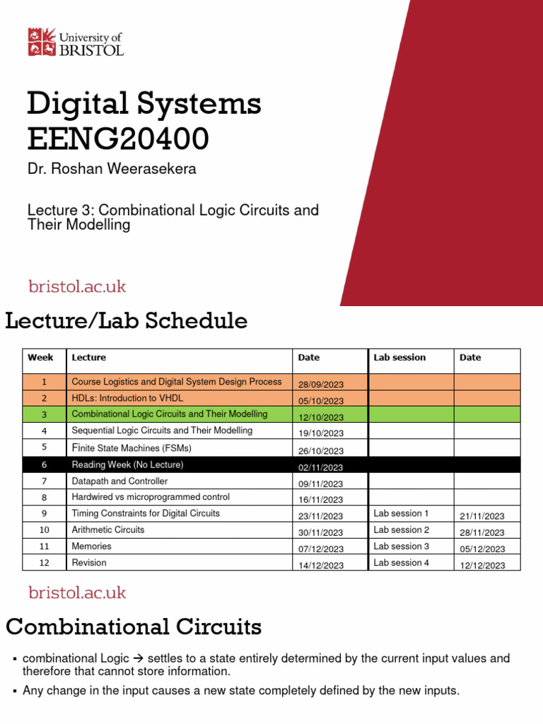 Lecture 3-1 | PDF | Digital Electronics | Logic Gate