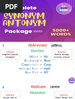 Synonyms and Antonyms | PDF