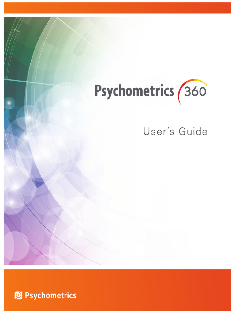 Psychometrics 360 Users Guide Jul 17 | PDF | Psychology | Behavioural ...