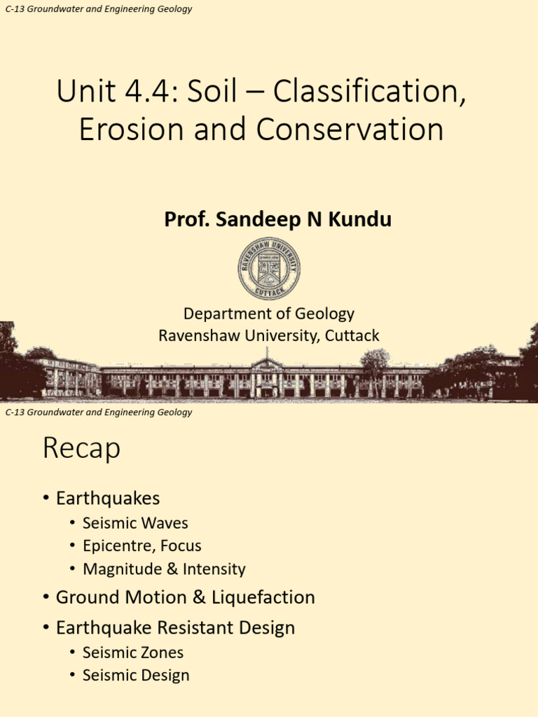 Unit 4.4 Soil Classification Erosion and Conservation | PDF | Soil ...