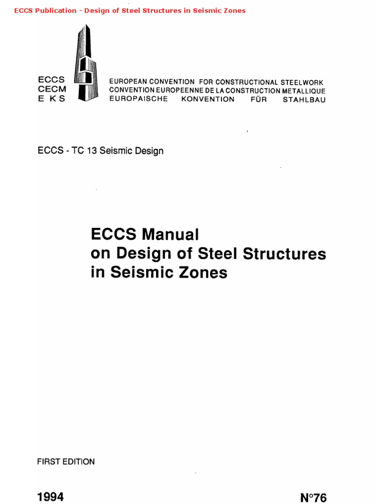 ECCS Manual On Design of Steel Structures in Seismic Zones | PDF ...