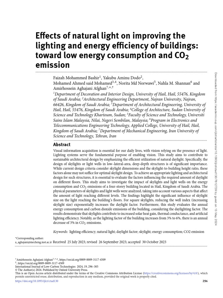 Natural Light's Impact on Building Efficiency | PDF | Lighting