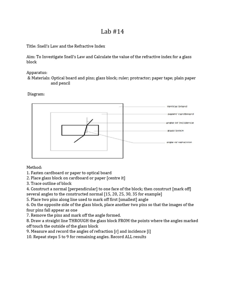 Physics SBA (Lab 14) | PDF | Teaching Methods & Materials | Home & Garden