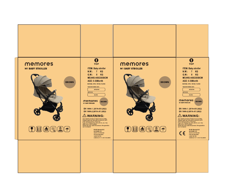 Stroller M1 Packaging Brown Outlined | PDF