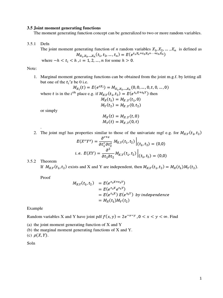 Lecture 27 | PDF | Probability Density Function | Function (Mathematics)