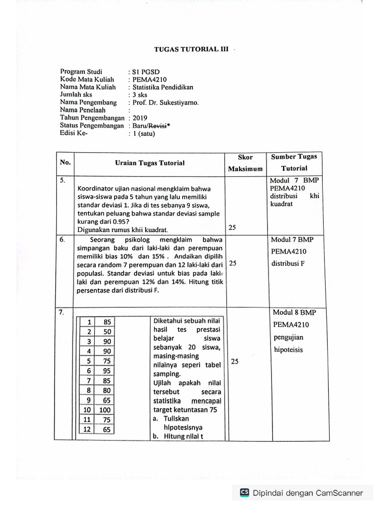 Tugas 3 Statistika | PDF