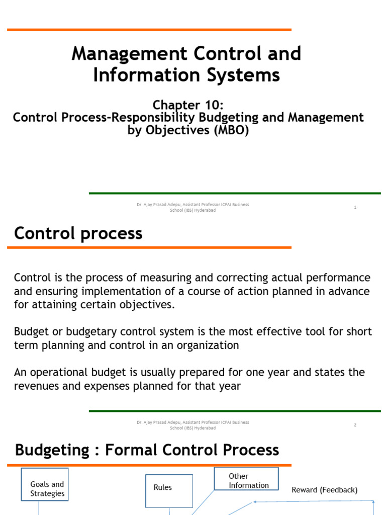 Responsibility Budgeting and MBO Insights | PDF | Budget | Strategic ...