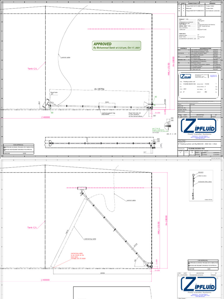 8" Floating Suction Unit Drawing | PDF | Materials | Building Materials