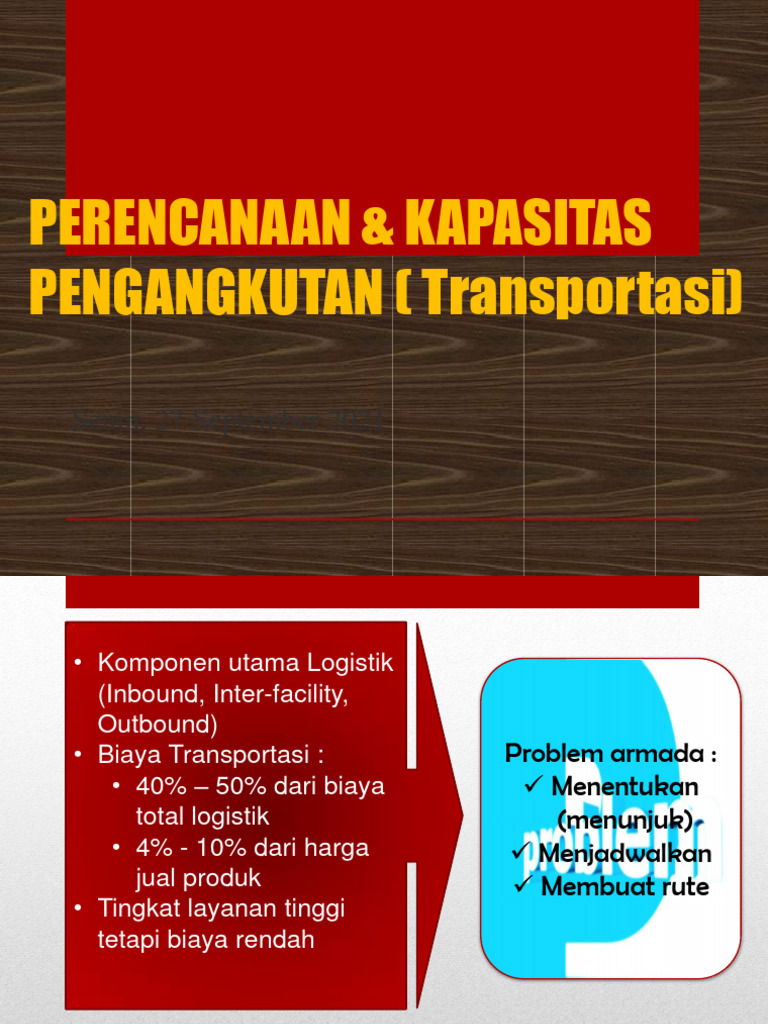2 Perencanaan Transport Kapasitas Pengangkutan Pdf