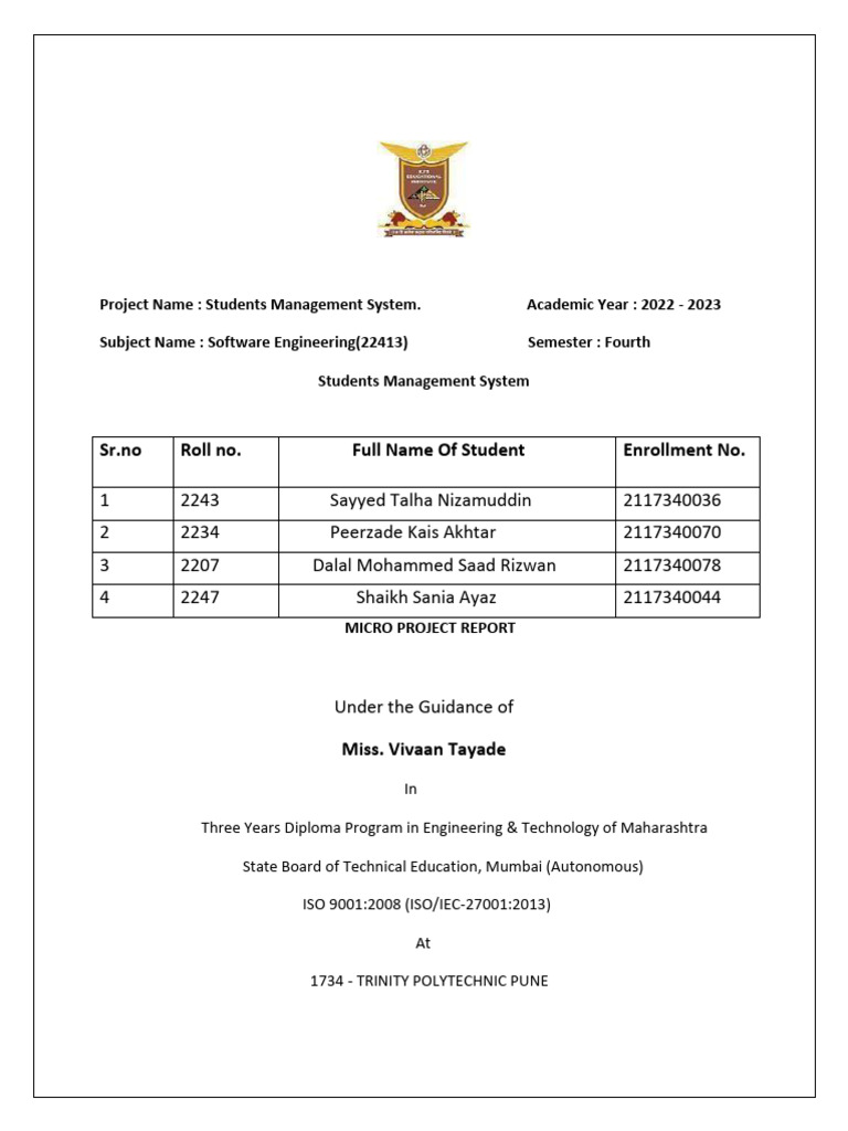 Sen Microproject Pdf User Computing Computer File