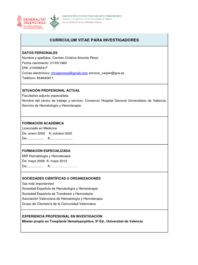 1 - Curriculum Vitae CAP | PDF