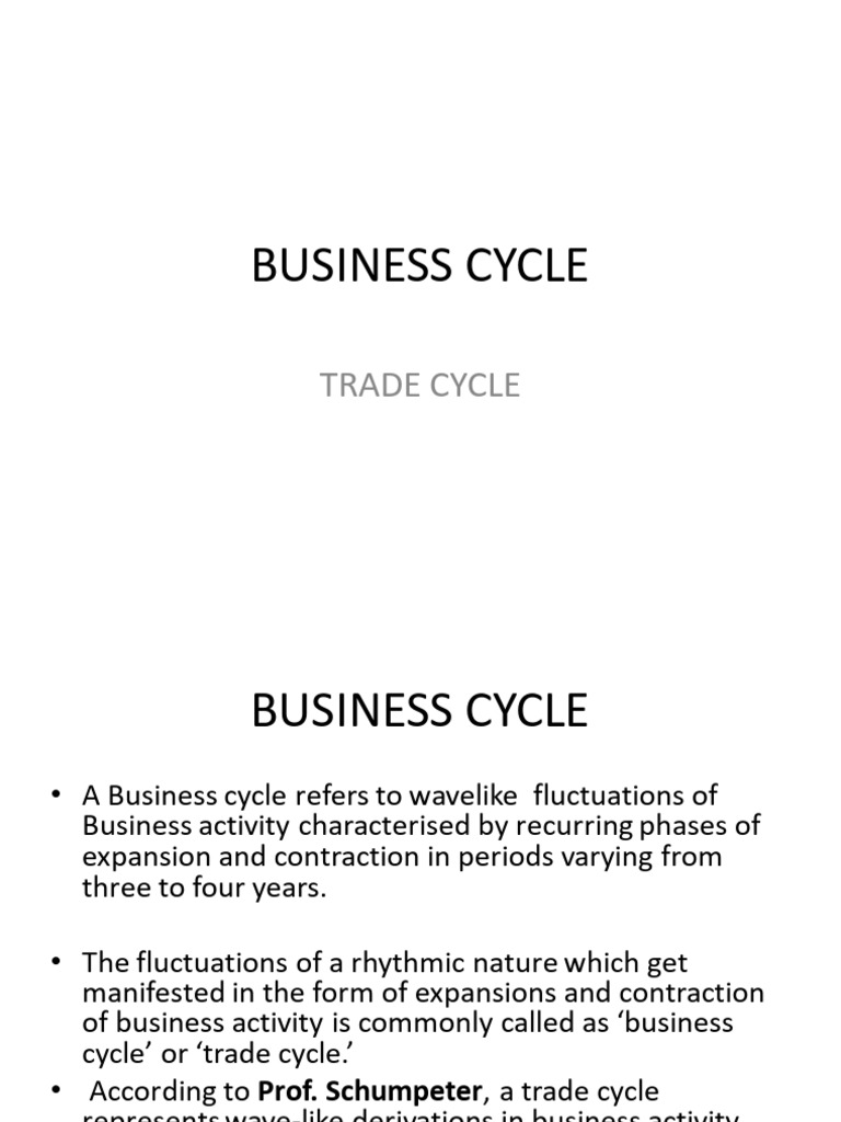Trade Cycle PowerPoint Presentation | PDF | Great Depression | Business ...
