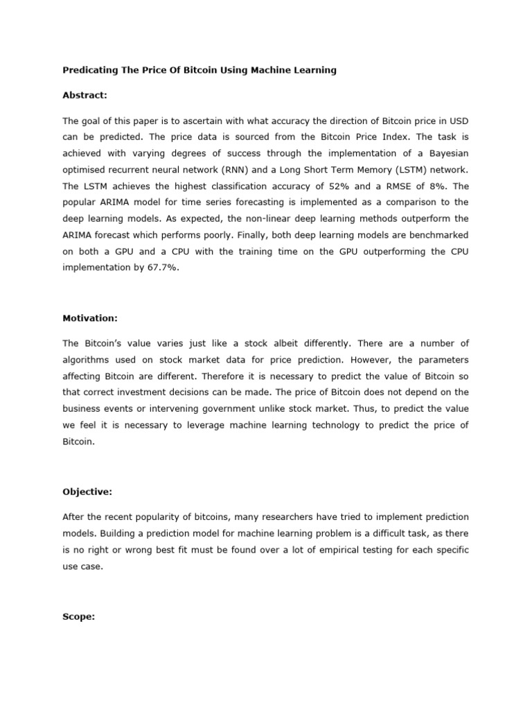 Crypto-Currency Price Prediction Using Decision Tree and Regression ...
